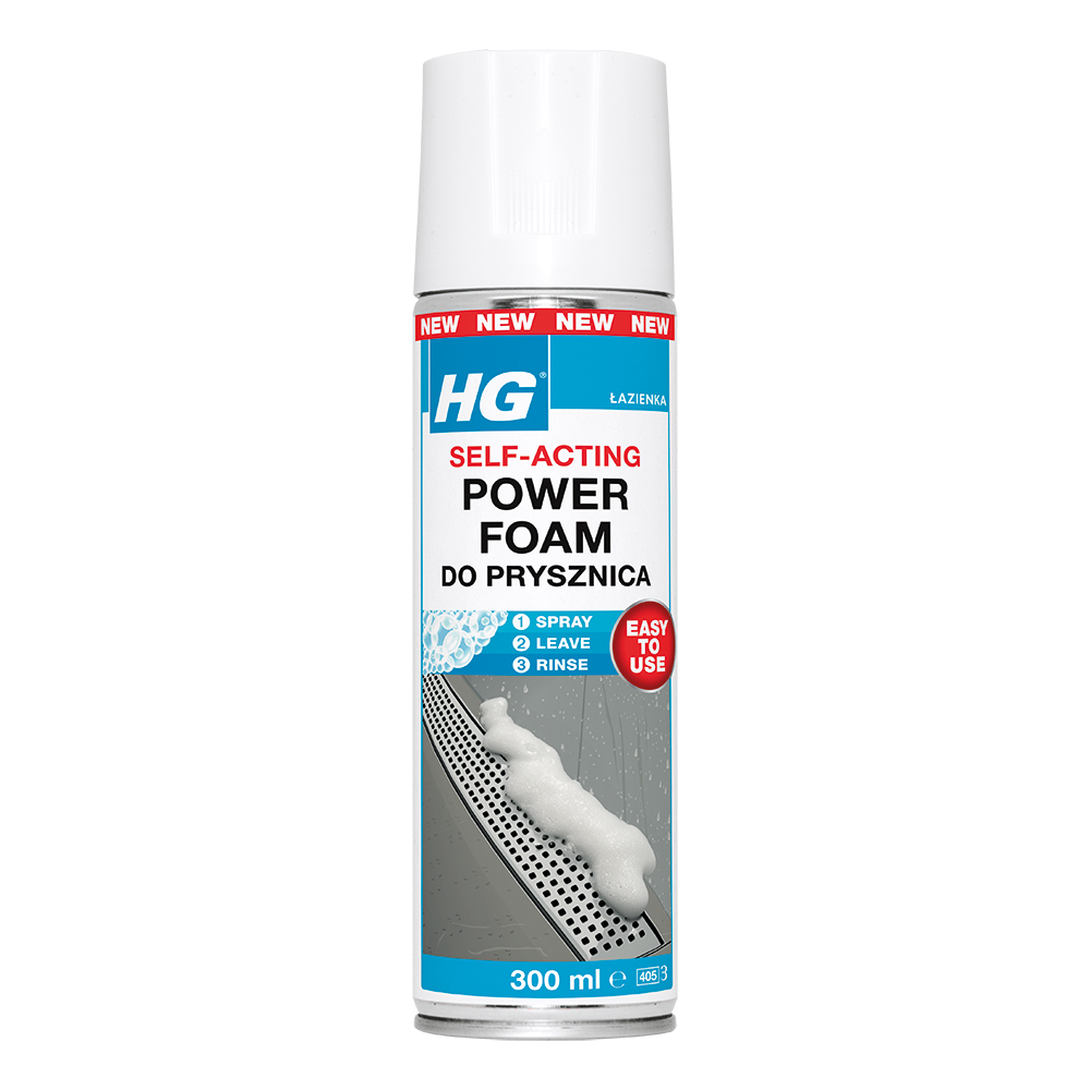 HG power foam do prysznica | skuteczny środek do czyszczenia odpływów